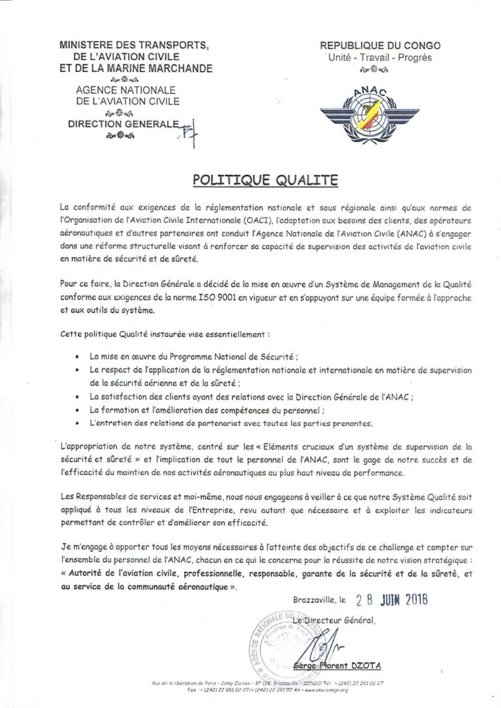 L’ANAC – Anac- Congo